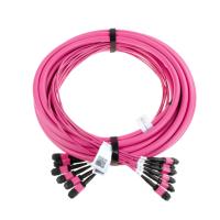 China 72 96 Cores 6x12 MPO-MPO Trunk Cables OM4 LSZH Patch Cord Type A/B/C 1-100M for sale