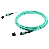 China 12 Cores MPO Female to MPO Female Trunk Cables OM3 3.0mm LSZH Patch Cord Type A/B/C 1-100M for sale