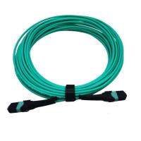 China 12 Cores MPO Female to MPO Female Trunk Cables OM3 3.0mm LSZH Patch Cord Type A/B/C 1-100M for sale