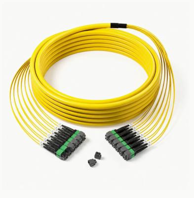 China 144 Cores 12x12  6x24 MTP MPO Trunk Cables SM LSZH Patch Cord Type A/B/C 1-100M for sale