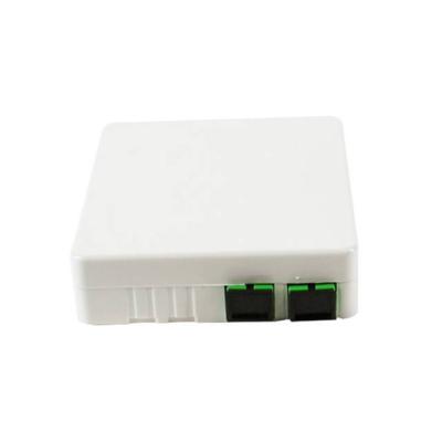 China TW-FB-2B Fiber Optic 2 Ports Optical Rosette Fttx SC LC ATB Socket Wall Mount Terminal Box Fiber Nap Box Facepalte for sale