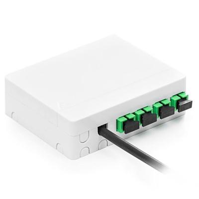 China TW-FB-4A Fiber Optic 4 Ports Optical Rosette Fttx SC LC ATB Socket Wall Mount Terminal Box Fiber Nap Box Facepalte for sale