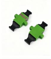 China MPO to MPO 8 12 24 SM Fiber Optic Adapter MPO Coupler SC Type Green Color with Flange for sale