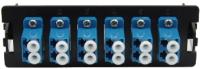 China Fiber Optic Adapter Panel 6 Ports with LC Duplex Adapters 12 Cores SM OM3 OM4 for sale