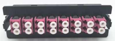 China Fiber Optic Adapter Panel 8 Ports with LC Duplex Adapters 16 Cores SM OM3 OM4 for sale
