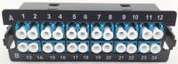 China Fiber Optic Adapter Panel 12 Ports with LC Duplex Adapters 24 Cores SM OM3 OM4 for sale