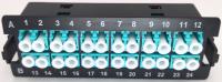 China Fiber Optic Adapter Panel 12 Ports with LC Duplex Adapters 24 Cores SM OM3 OM4 for sale