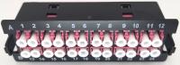 China Fiber Optic Adapter Panel 12 Ports with LC Duplex Adapters 24 Cores SM OM3 OM4 for sale