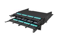 China 2U 288 Cores MTP MPO -LC Patch panel ODF Chassis enclosure Sliding type with Cassettes for sale