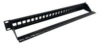 China TW-NWP-16 19〃1U UTP Blank Patch Panel 24 Ports Use for UTP Keystone Jack With  Back Bar for sale