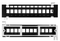 China TW-NWP-18  10〃1U UTP Blank Patch Panel 12 Ports with Wallmount Bracket Use for UTP Keystone Jack With Back for sale