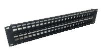 China TW-NWP-17 19〃2U UTP Blank Patch Panel 48 Ports Use for UTP Keystone Jack With  Back Bar for sale