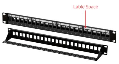 China TW-NWP-21 19〃1U UTP Blank Patch Panel 24 Ports Use for UTP Keystone Jack With Back Bar and Label Space for sale