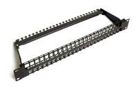 China TW-NWP-22 19〃1U UTP Blank Patch Panel 48 Ports Use for UTP Keystone Jack With  Back Bar for sale