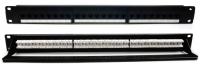 China TW-NWP-01+KJ04 19/1U UTP CAT5E/CAT6 Patch Panel 24 Ports, 3*8 Ports With Back Bar, Dual IDC Type for sale
