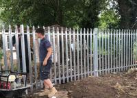 China Hot Dip Galvanized Steel Palisade Fence W Pale European Style For Security for sale