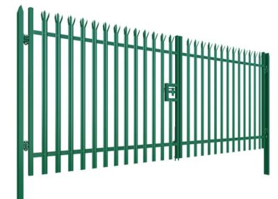 China Wrought Iron Steel Palisade Fence Powder Coated For Border Angle Rail 1.8*3m for sale