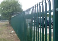 China Galvanized Europe Fence W Type Wrought Iron Palisade Fencing For Safety for sale
