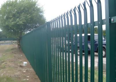 China Galvanized Europe Fence W Type Wrought Iron Palisade Fencing For Safety for sale