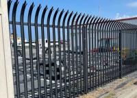 China Powder Coated Iron Wrought Steel Palisade Fence Angle Rail For Safety for sale