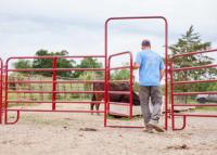 China 4ft 5ft Galvanized Portable Metal Steel Fence Panels Livestock Farm Fence For Horse Cattle for sale