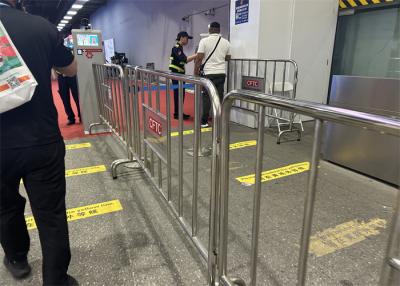 China Galvanized Mobile Metal Pedestrian Barriers Crowd Control Event Barriers For Safety for sale
