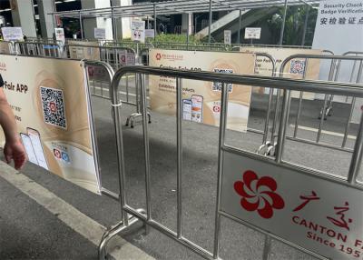 China Steel Crowd Control Barriers Temporary Metal Barricades For Canton Fair  4*8ft for sale