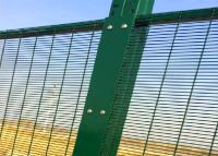 China Clear View 358 Security Fence Panel Welded 3.2/4.0mm Mesh Powder Coated for sale