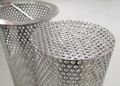 China Stainless Steel Slotted / Round Hole Perforated Metal Mesh Sheet For Industrial Filters for sale