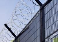 China Green Color 358 Security Fence with Y Post Razor Wire on Top for Prison for sale