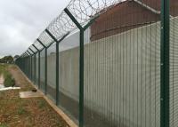 China Clean Scenery Guardrail 358 Security Fencing with Barbed Wire 6*10ft for sale