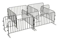 China Stackable Portable Galvanized Steel Road Safety Crowd Control Barrier Traffic Pedestrian Barrier 1.2x2.5m for sale