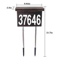 China Dual Use Solar House Numbers Light 2 Lighting Modes Address Sign Light up House Numbers at Night Plaque Stake Outdoor Lights for sale