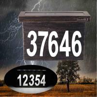 China Dual Use Solar House Numbers Light 2 Lighting Modes Address Sign Light up House Numbers at Night Plaque Stake Outdoor Lights for sale