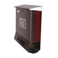China Solar Powered Wall Mount Mailbox with LED Light Post Mount Modern Design Easy Installation Weather Resistant Energy Saving for sale
