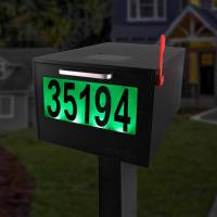 China Post Mount Mailbox 2 Lighting Modes Solar Numbers Light Large Capacity Infrared Sensor Illuminated at Night Numbers Mail Box for sale