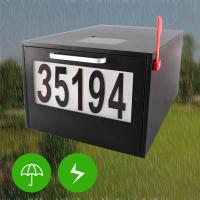China Post Mount Mailbox 2 Lighting Modes Solar Numbers Light Large Capacity Infrared Sensor Illuminated at Night Numbers Mail Box for sale
