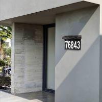 China Solar House Numbers Light Address Sign for House or Yard Light up House Numbers at Night Waterproof Metal Plaque Outdoor Lights for sale
