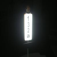 China Solar House Numbers Light Stake Sensor Solar Panel Address Sign for House Yard Light up House Numbers Night Metal Plaque Lights for sale
