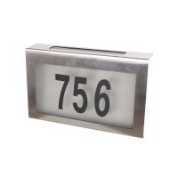 China Solar House Numbers Light Address Sign for House or Yard Light up House Numbers at Night Waterproof Metal Plaque Outdoor Light for sale