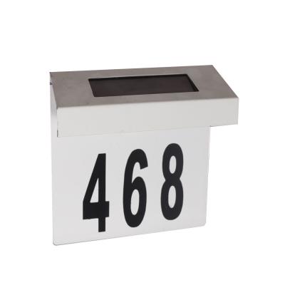 China Solar House Numbers Light Address Sign for House or Yard Light up House Numbers at Night Waterproof Metal Plaque Outdoor Lights for sale