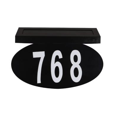 China Solar House Numbers Light Address Sign for House or Yard Light up House Numbers at Night Waterproof Metal Plaque Outdoor Light for sale