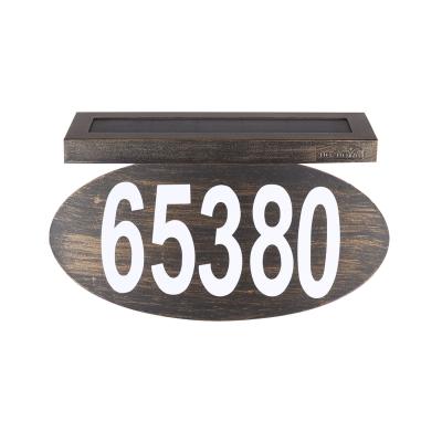 China Solar House Numbers Light Address Sign for House or Yard Light up House Numbers at Night Waterproof Metal Plaque Outdoor Light for sale