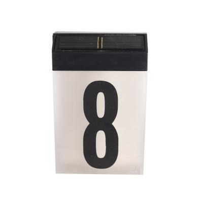 China Solar House Numbers Light Address Sign for House or Yard Light up House Numbers at Night Waterproof Plaque Outdoor Light for sale