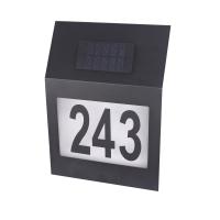 China Solar House Numbers Light Address Sign for House or Yard Light up House Numbers at Night Waterproof Metal Plaque Outdoor Light for sale