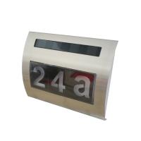 China Solar House Numbers Light Address Sign for House or Yard Light up House Numbers at Night Waterproof Metal Plaque Outdoor Light for sale