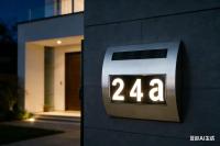 China Solar House Numbers Light Address Sign for House or Yard Light up House Numbers at Night Waterproof Metal Plaque Outdoor Light for sale