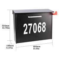 China Wall Mount Locking Mailbox Code Lock Large Capacity House Numbers Security Password Waterproof Vertical Drop Package Delivery for sale