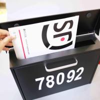 China Wall Mount Locking Mailbox Code Lock Large Capacity House Numbers Security Password Waterproof Vertical Drop Package Delivery for sale