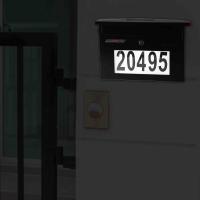 China Wall Mount Locking Mailbox Solar House Numbers Light Illuminated at Night Metal Address Numbers Mail Box Outdoor with Keys for sale
